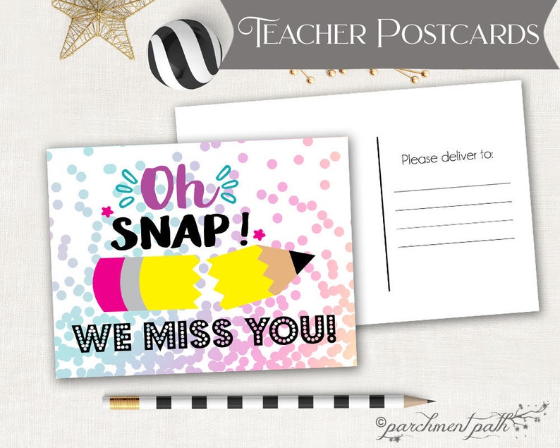 Postcard for Students Note From Teacher Happy Mail From - Etsy