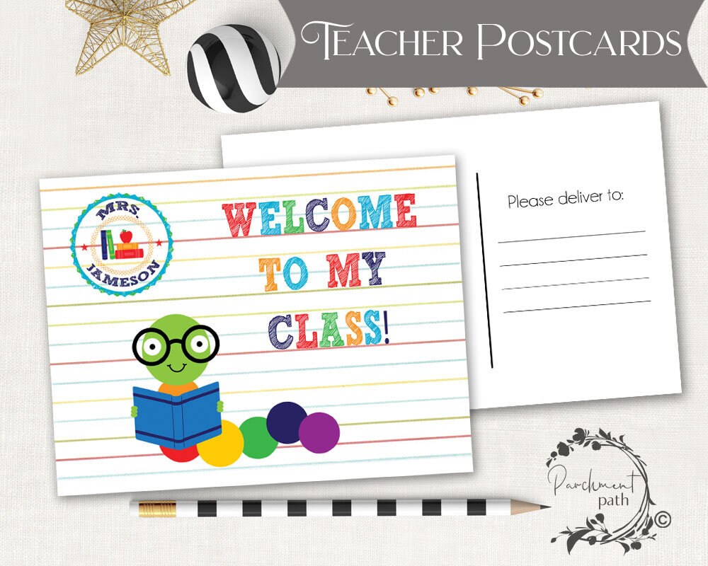Welcome to My Class - Happy Mail for Students - Student Postcard - Note ...