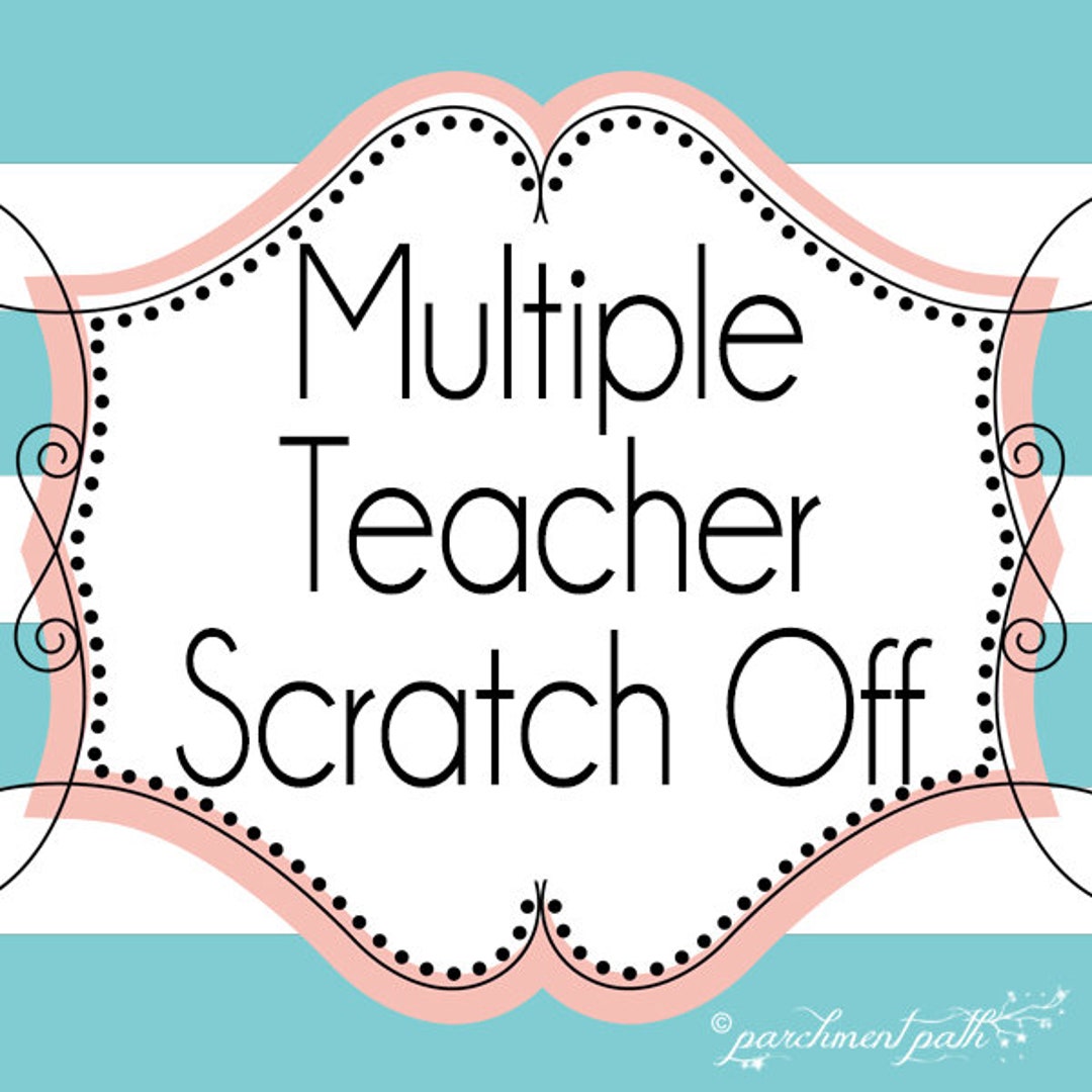 Multiple Teacher Add on Option for Scratch off Teacher Postcards - Etsy
