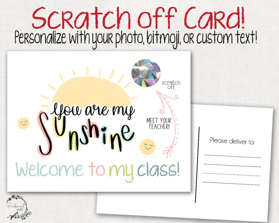 Scratch off Postcard - Welcome Postcard for Students - You Are My ...