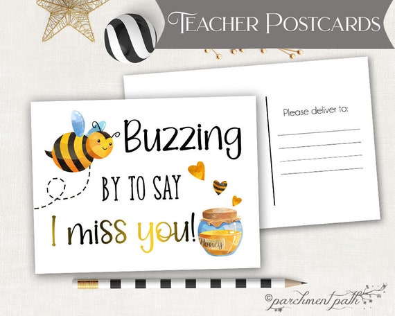 Postcard for Students Note From Teacher Happy Mail From - Etsy