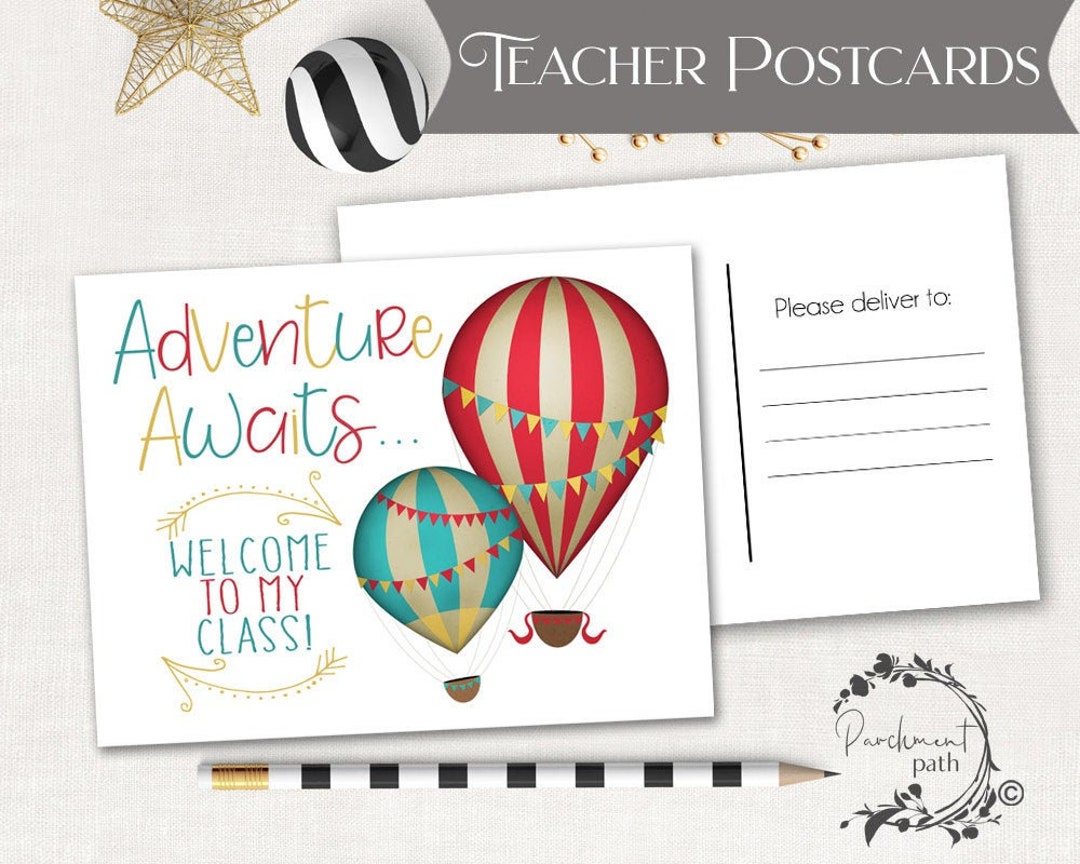 Welcome to My Class - Postcard for Students - Note From Teacher - Happy ...