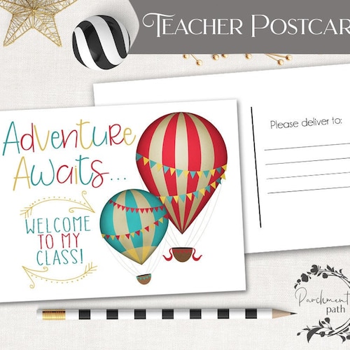 Postcard for Students Note From Teacher Happy Mail From - Etsy