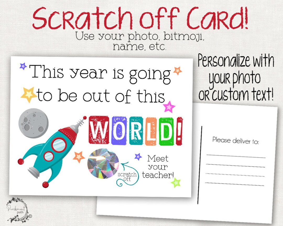Scratch off Postcard - Postcard for Students or Kids - Note From ...