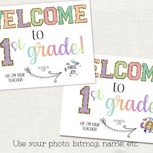 Scratch off Postcard - Welcome Postcard for Students or Kids - Note ...