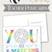 Postcard for Students Note From Teacher Happy Mail From - Etsy