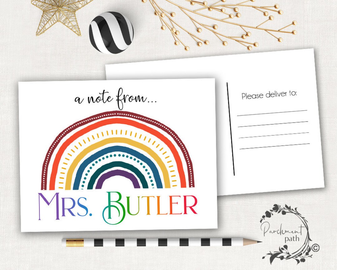 Postcard for Students - Note From Teacher - Happy Mail From Teacher ...