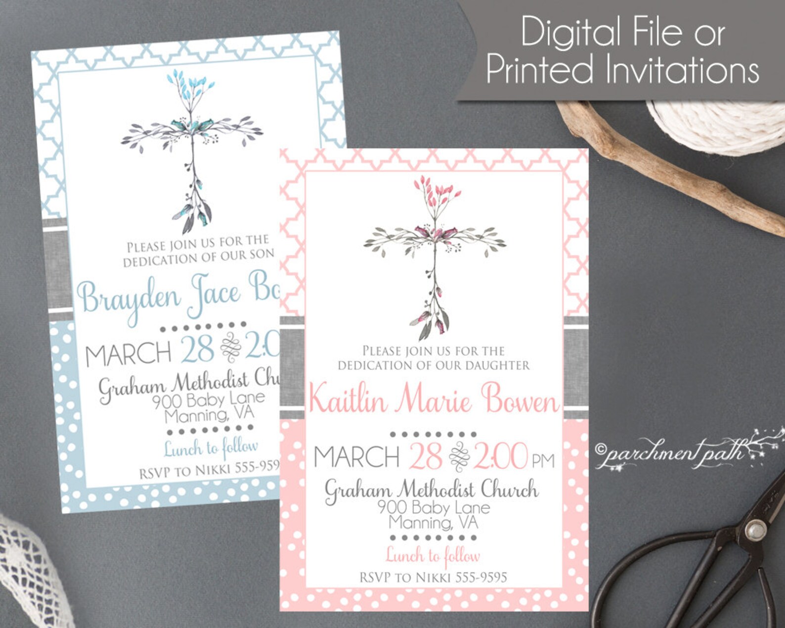 Baby Dedication Invitation Baby Baptism Invitation Boy - Etsy