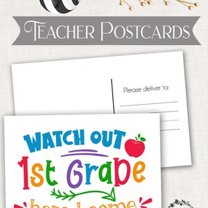 Welcome Back to School Cards Postcard for Students Note From Teacher ...