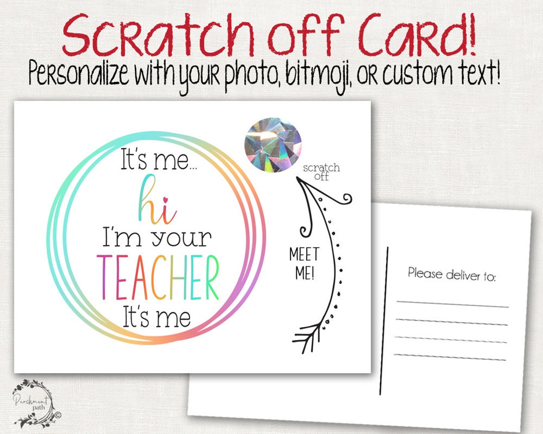 Scratch off Postcard - It's Me Welcome Postcard for Students or Kids ...