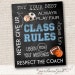 Class Rules - Classroom Printable Sports Rules Art Print - School ...