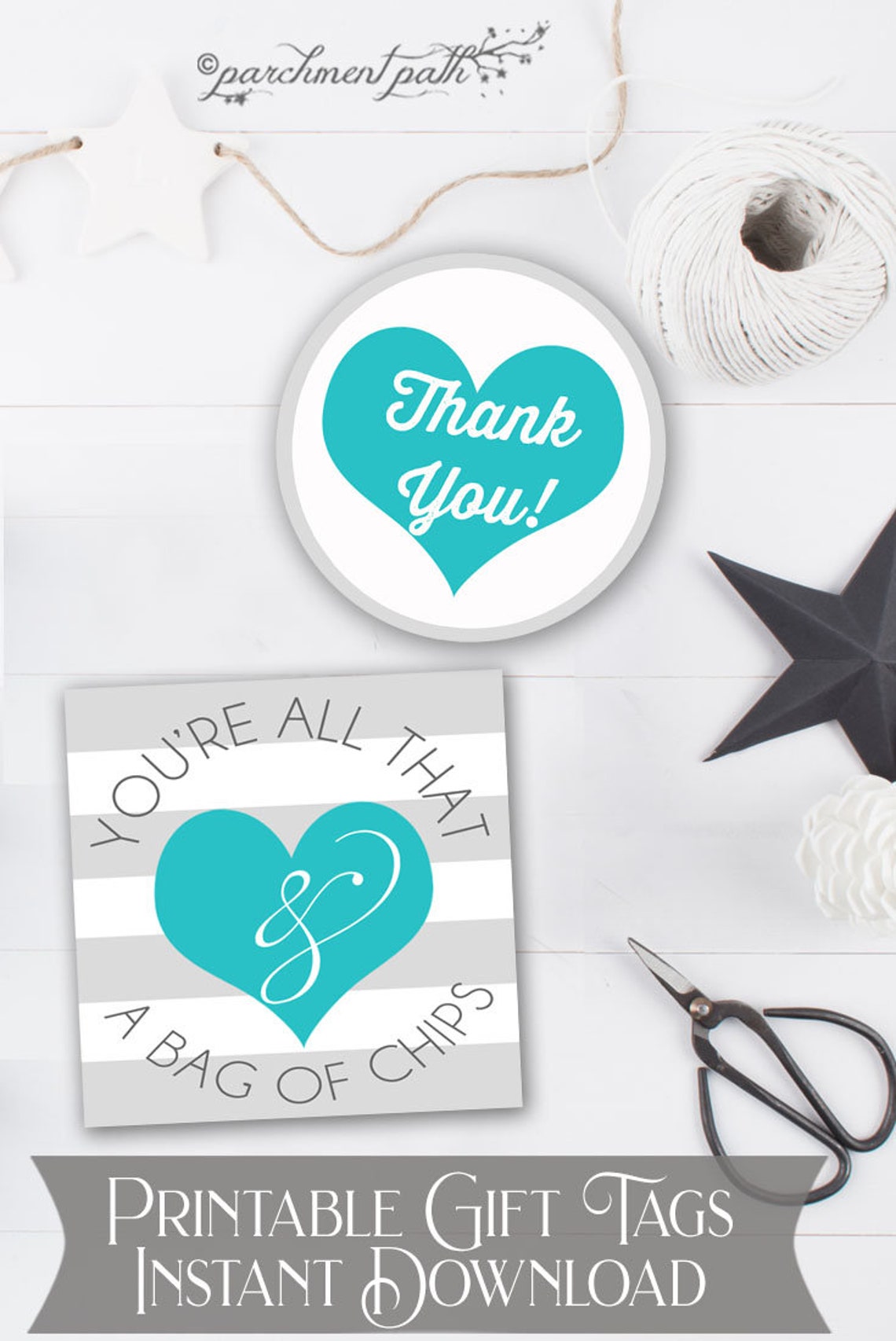 Thank You Gift All That and a Bag of Chips Favor Tags - Etsy