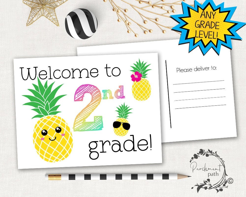 Postcard for Students - Pineapple Note From Teacher - Welcome to My ...