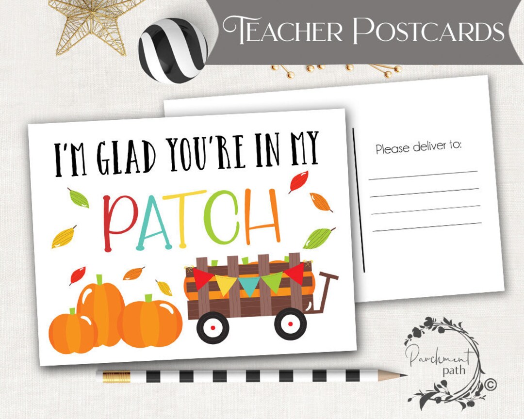 Fall Teacher Postcards - Student Note, Happy Mail (4.25x5.5) - Etsy
