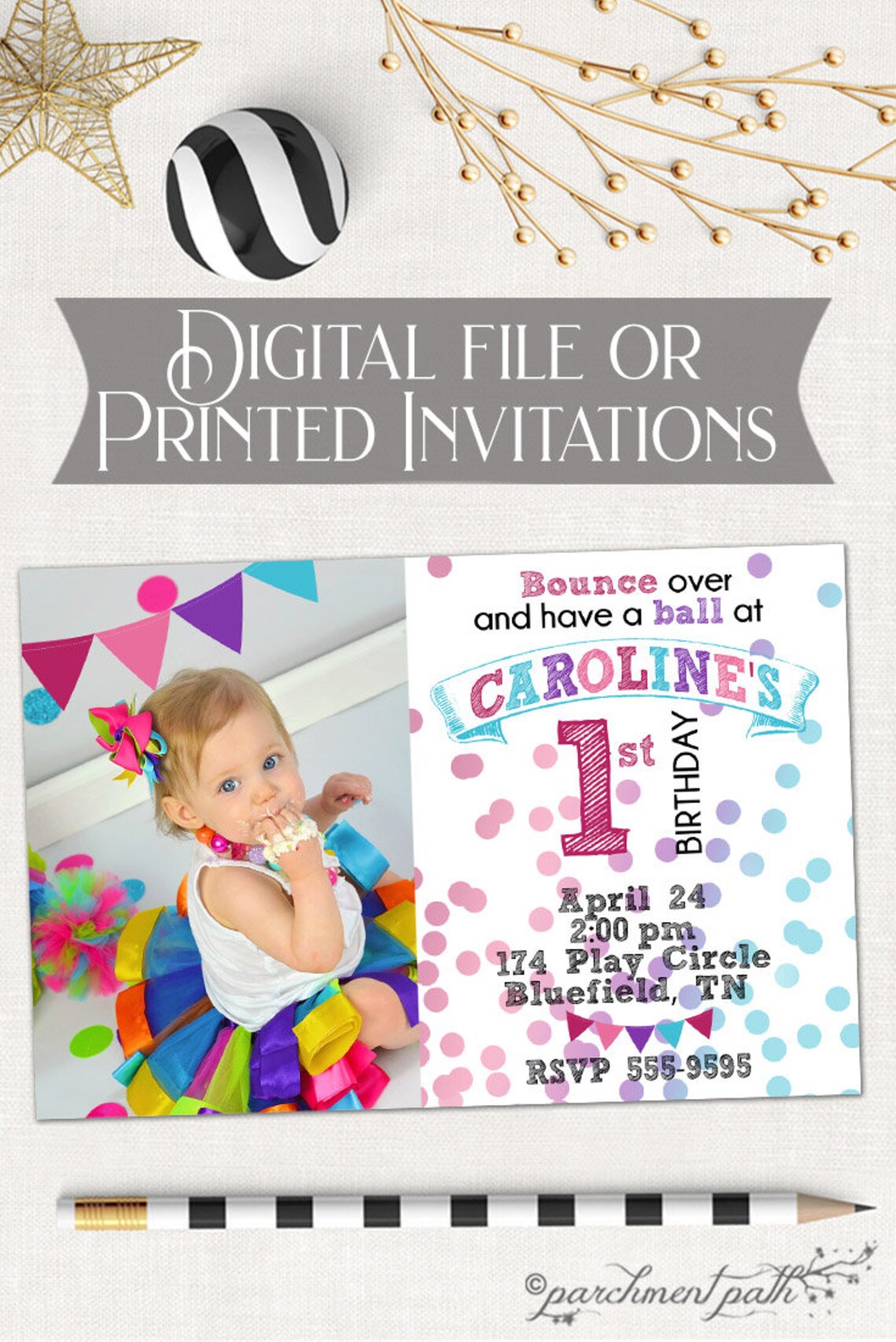Ball Birthday Invitation Have a Ball Printable Invitation - Etsy