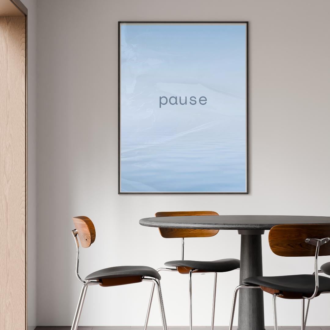 Pause Printable | Minimalist Calm Wall Art | Neutral Home Decor ...