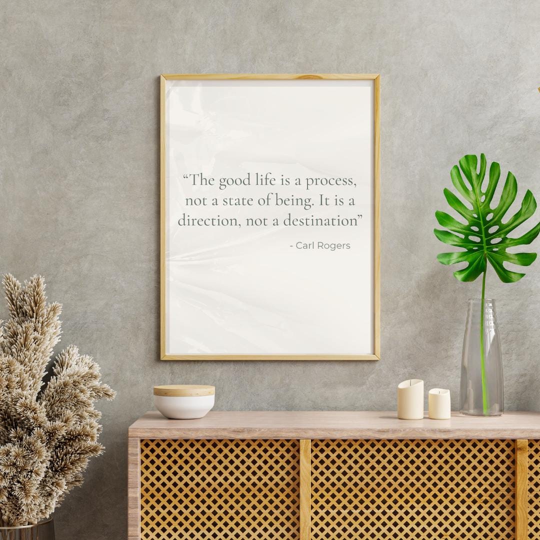 Carl Rogers Quote Print | Minimalist Therapy Office Wall Art ...