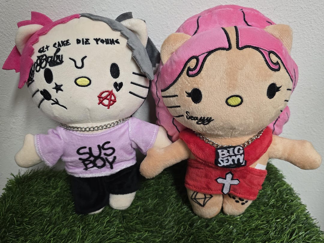LIL PEEP RAPPER Kitty Plush (over 25 Choices!) + Free Keychains ...