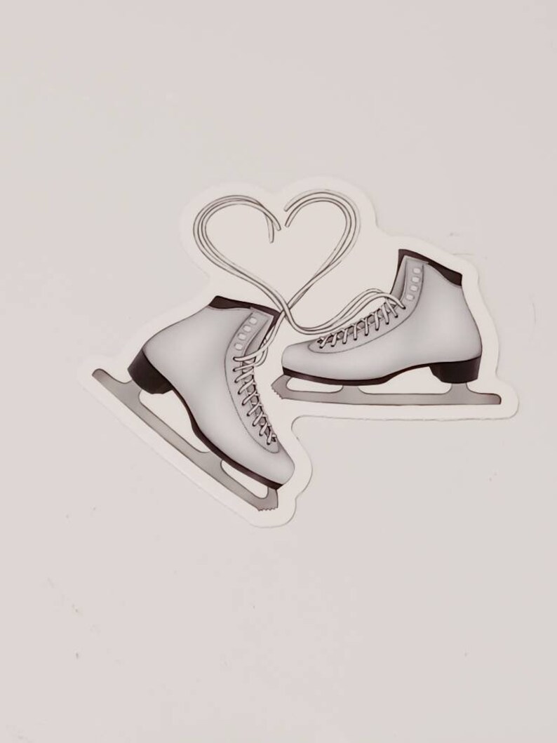 Figure Skating Sticker, Ice Skates Sticker, Birthday, Figure Skater ...