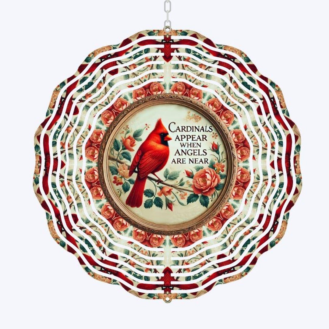 Memorial Wind Spinner, Red Cardinal, Cardinals Appear When Angels Are ...