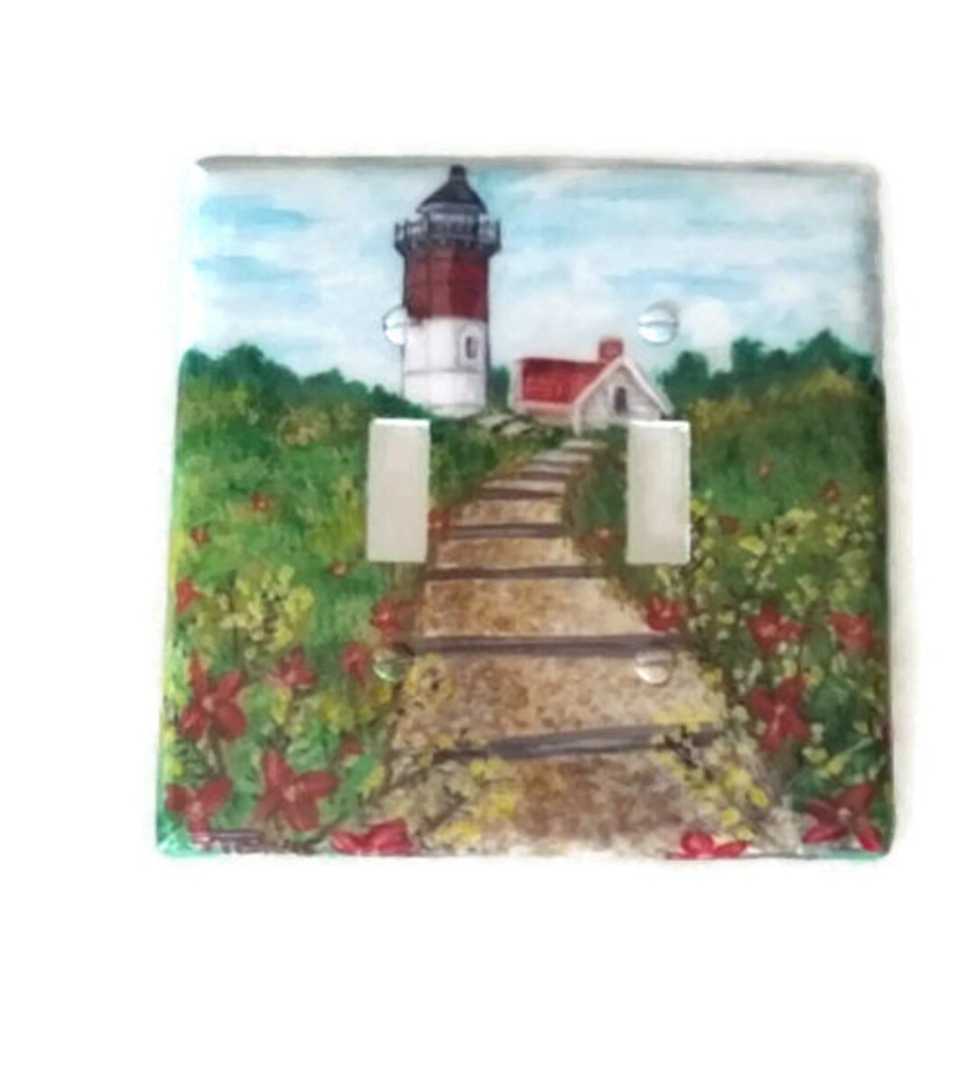 Lighthouse Wall Plate Covers, Hand Painted Nauset Lighthouse Switch ...