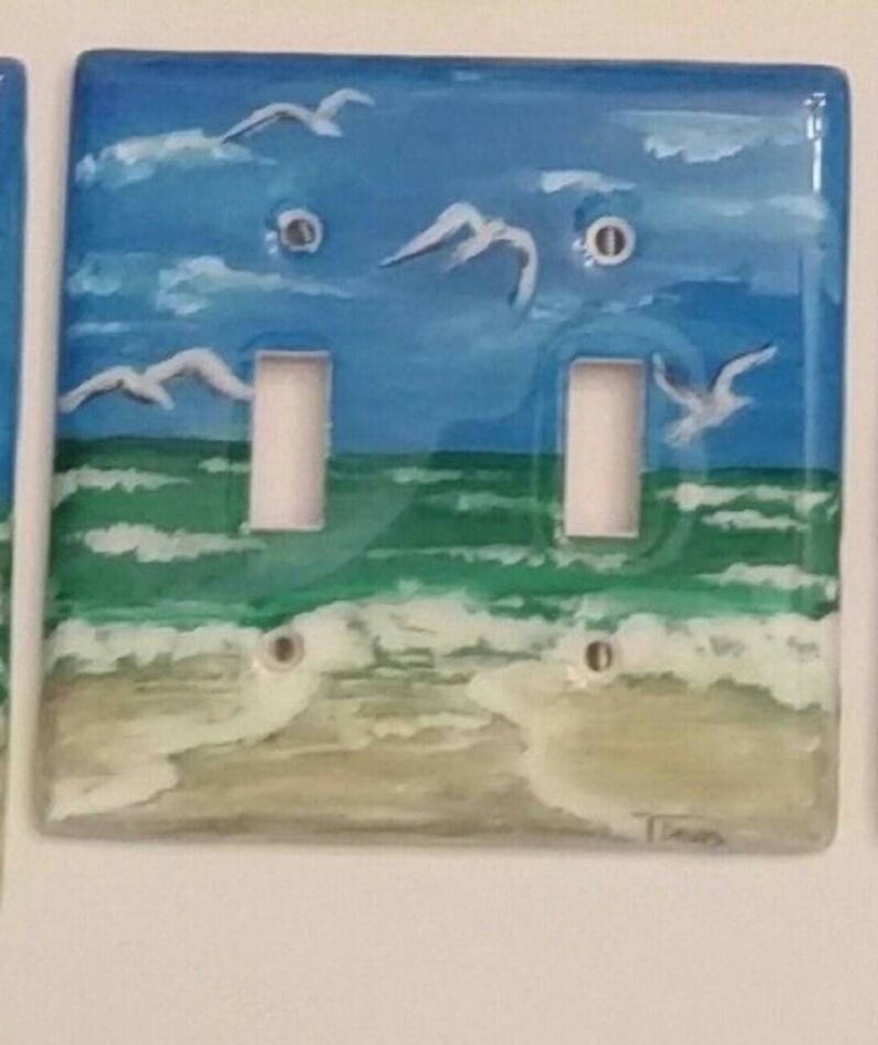Beach Light Switch Plates Outlet Covers Nautical Beach Home | Etsy