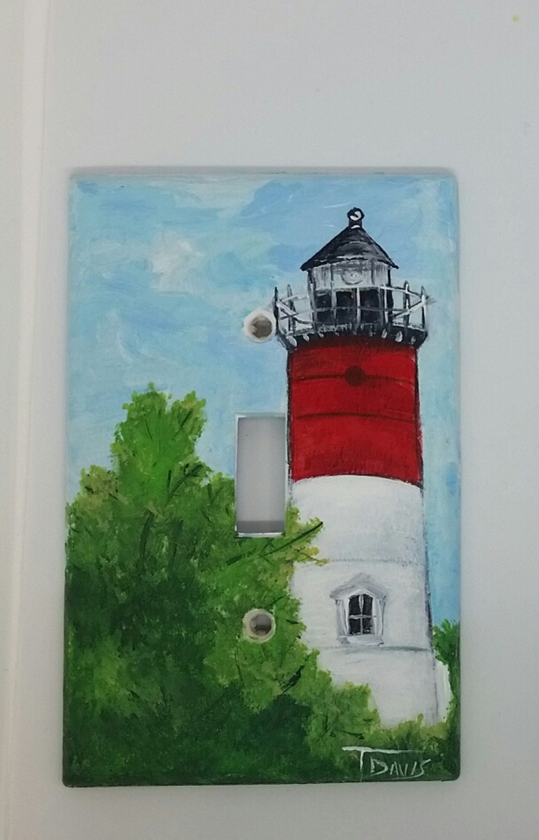 Hand Painted Lighthouse Light Switch Plates and Outlet Covers, Nauset ...