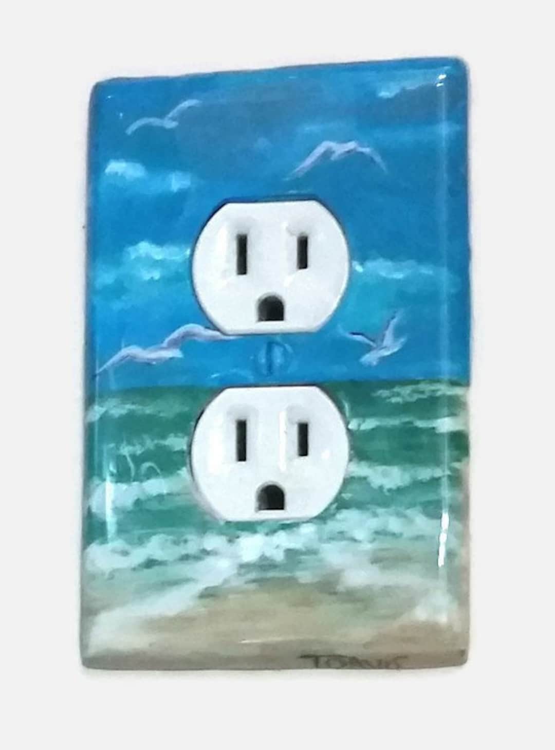Beach Light Switch Plates Outlet Covers, Nautical Beach Home Decor ...