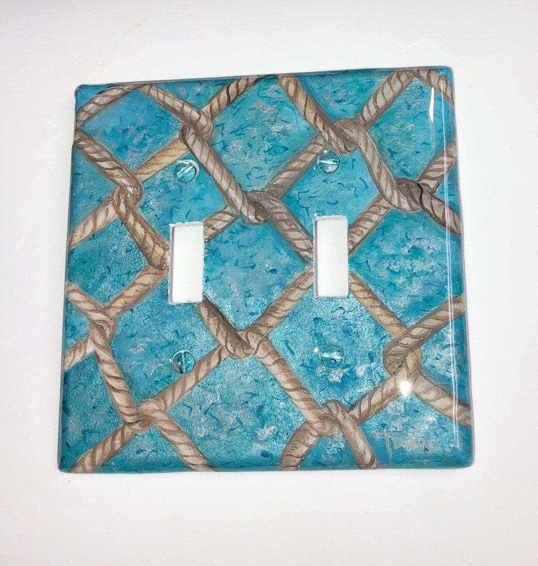 Nautical Rope Light Switch Plates - Outlet Covers, Hand Painted ...