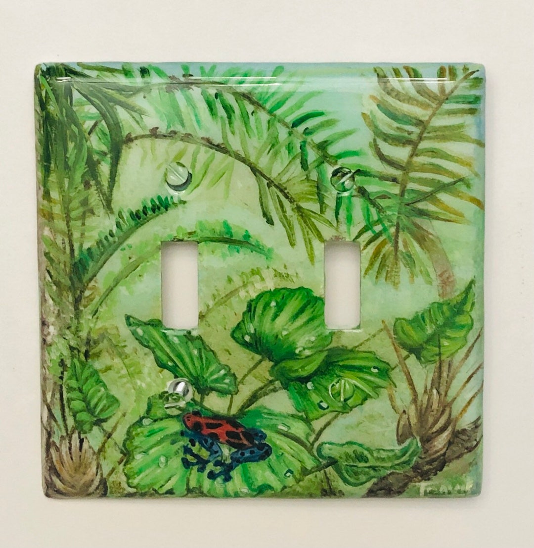 Tropical Frogs Light Switch Plates and Outlet Covers, Hand Painted ...