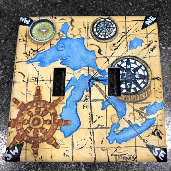 Nautical Map Light Switch - Etsy