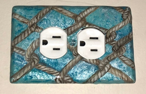 Switchplates Lighting Navy Blue Light Switch Covers Beach Decor ...