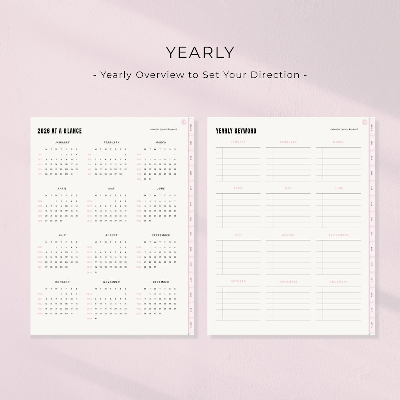 2026 Dated Focus Record Digital Planner | iPad Goodnotes Android ...