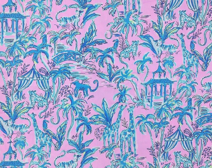 Fabric ~ Colorful Safari Dobby Print. Preppy Rare Lilly P - Etsy