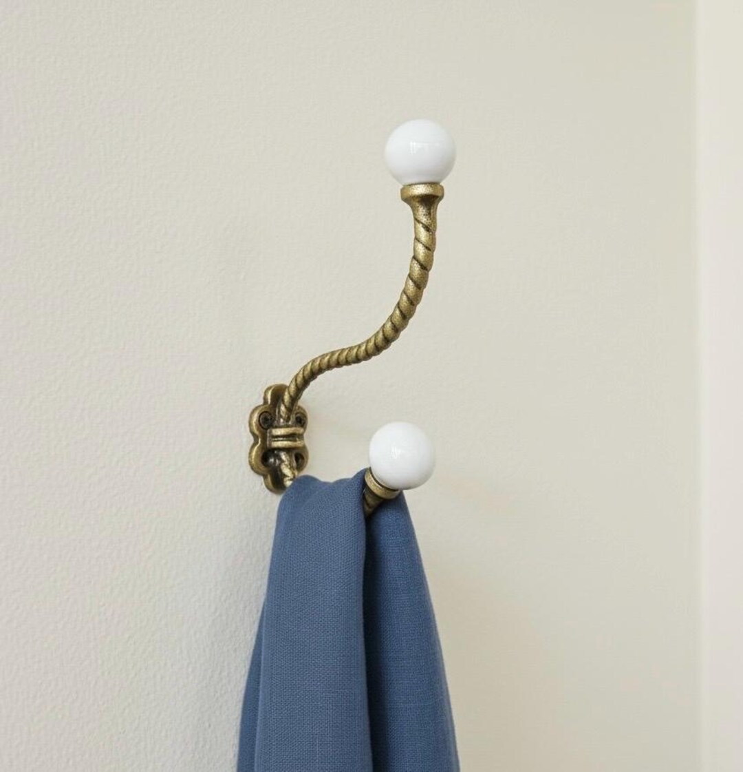 Ceramic Knob Metal Rope Vintage Victorian Style Rope Wall Hook - Etsy