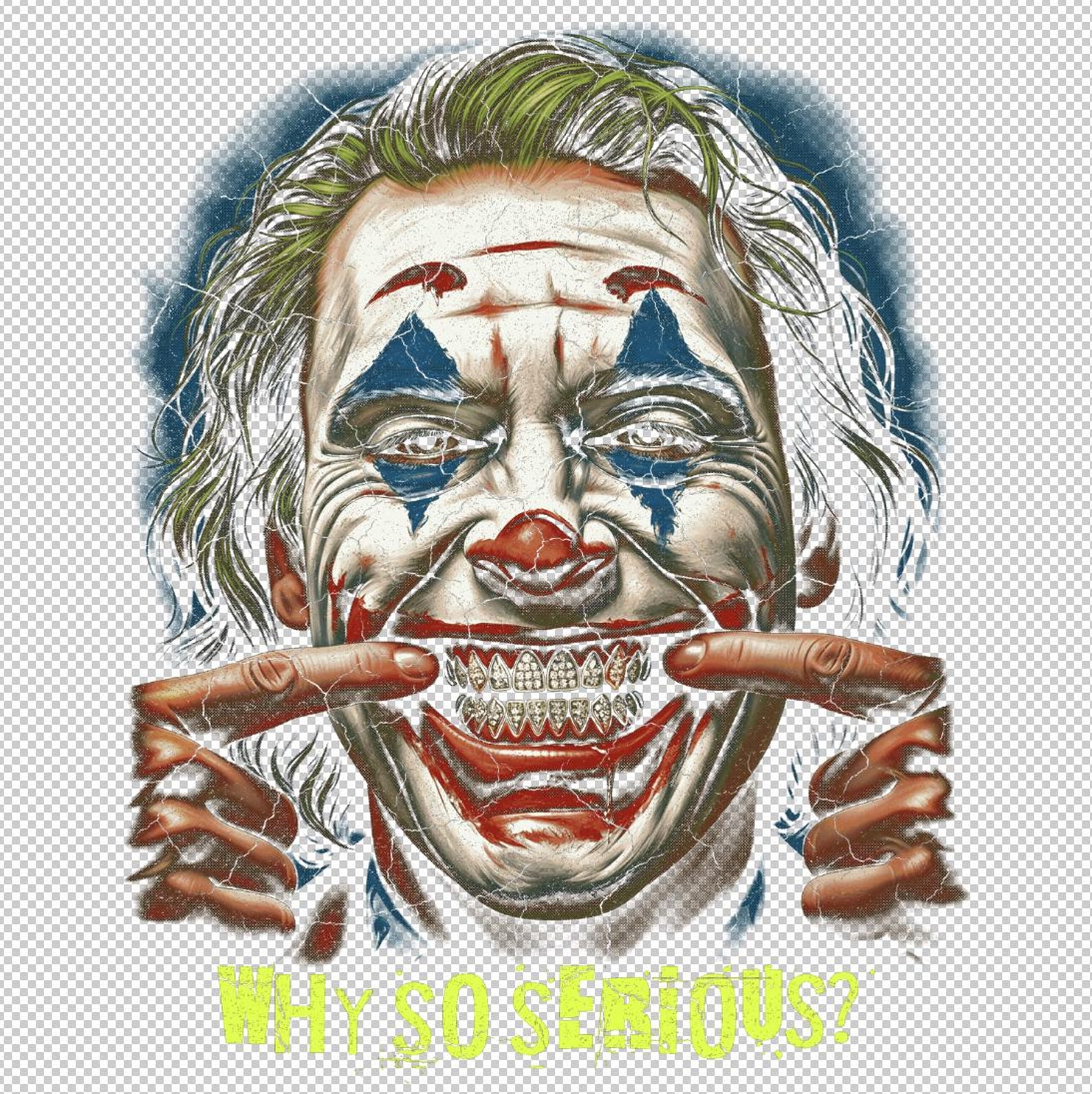 Joker Halftone T-shirt PNG Design, DTF DTG Print-ready (digital ...
