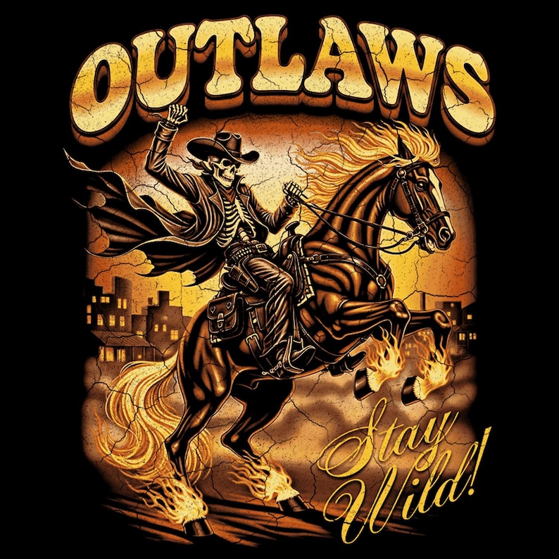 Outlaws Halftone PNG - DTF DTG Design (digital Download) - Etsy