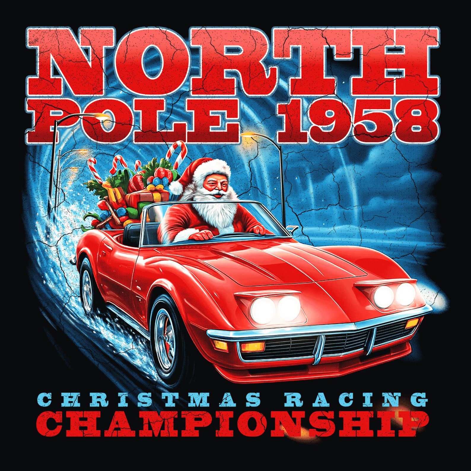 Santa Racer PNG, Christmas DTF Design, Print-ready - Etsy