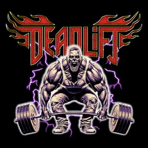 Deadlift Skull Halftone Design: Gym PNG, DTF Print (digital Download ...