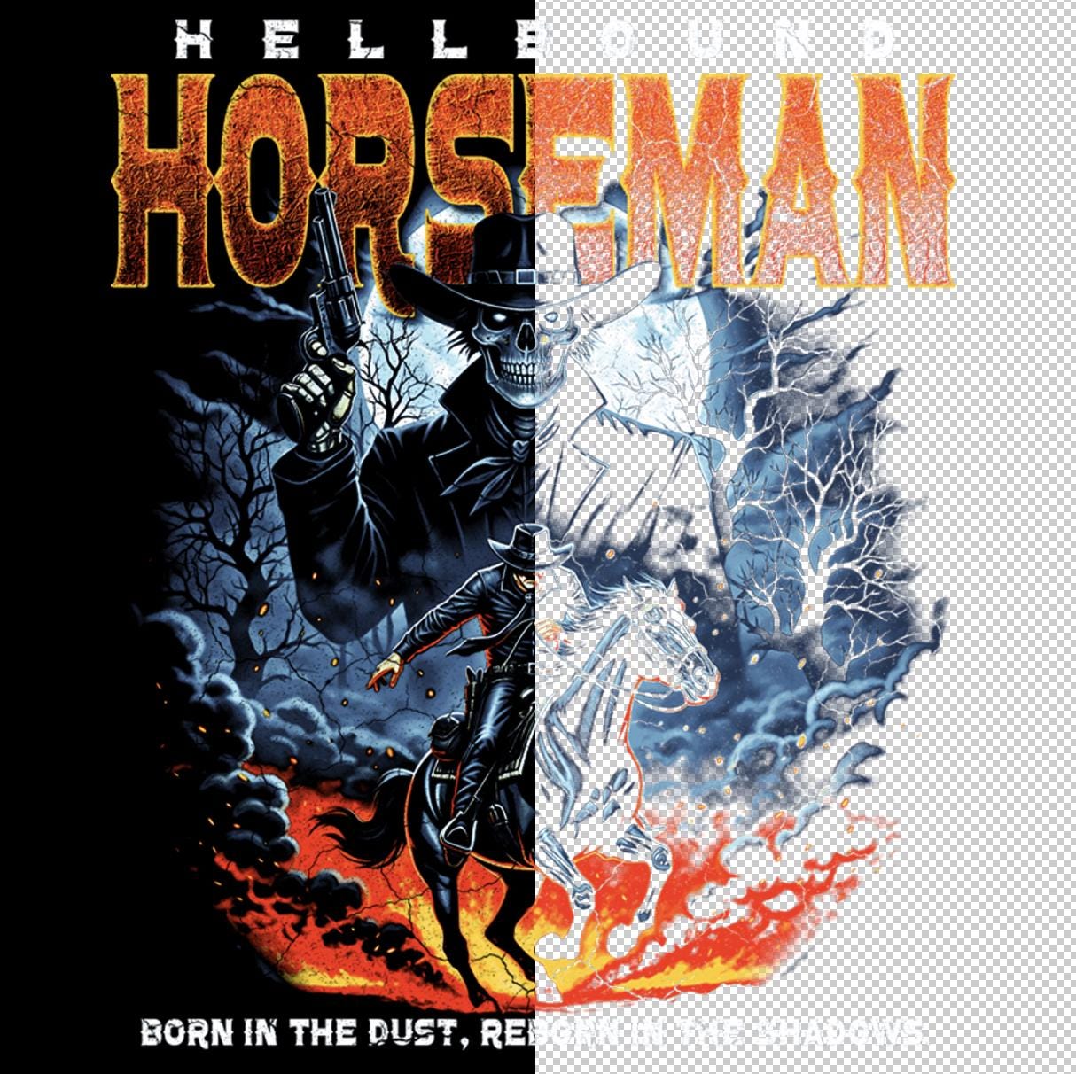 Hellbound Horseman PNG - DTF DTG T-shirt Design (digital Download) - Etsy
