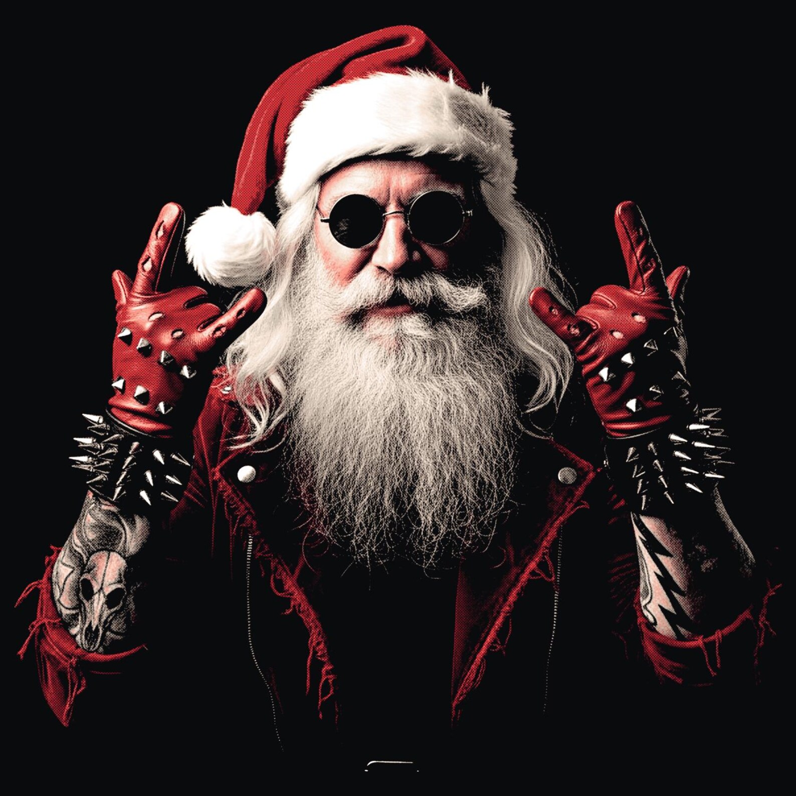 Rockstar Santa PNG, DTG/DTF Print-ready Digital Art - Etsy