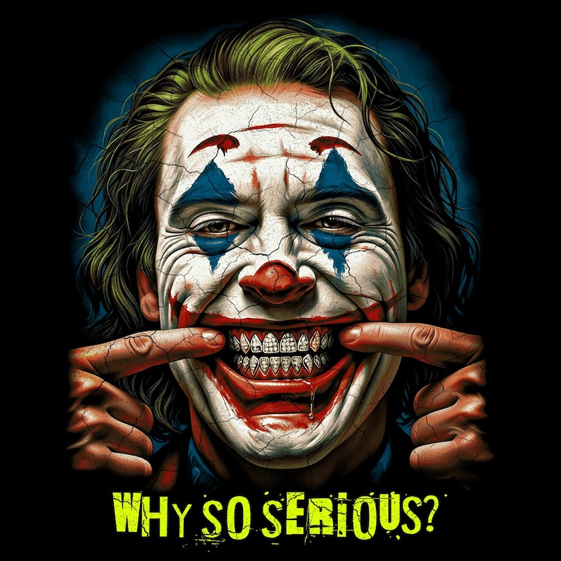Joker Halftone T-shirt PNG Design, DTF DTG Print-ready (digital ...