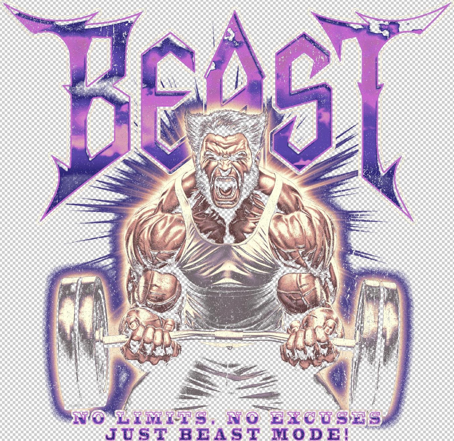 Beast Gym Design PNG, DTF/DTG Print-ready Art - Etsy