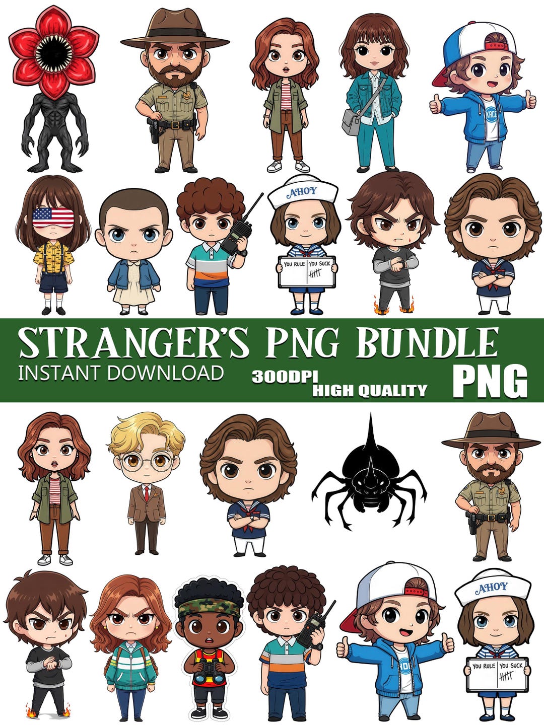 Paquete de imágenes PNG de personajes extraños adorables, descarga ...