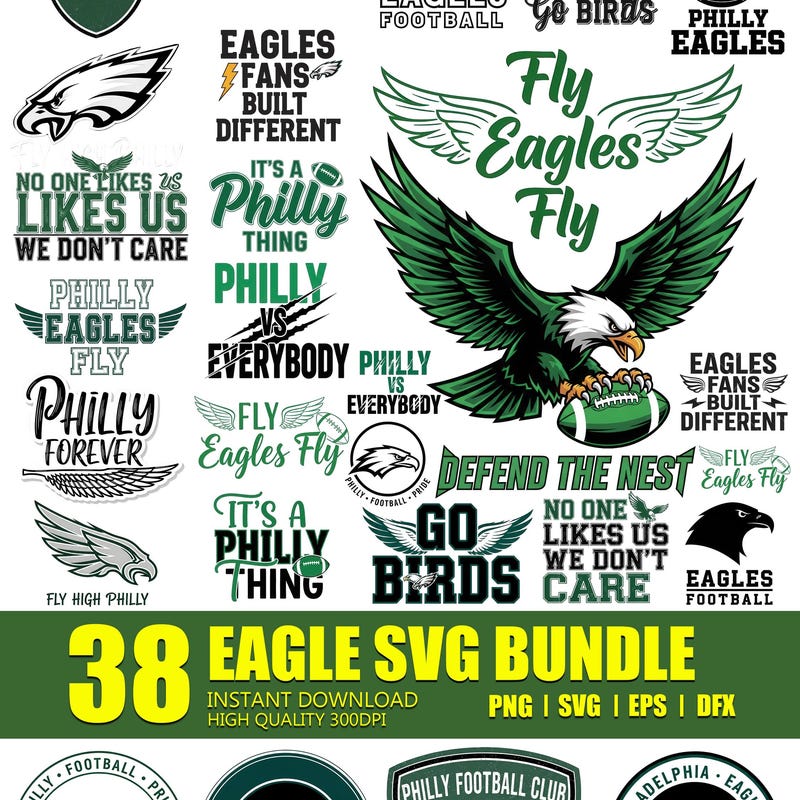 Philadelphia Eagles Svg - Etsy