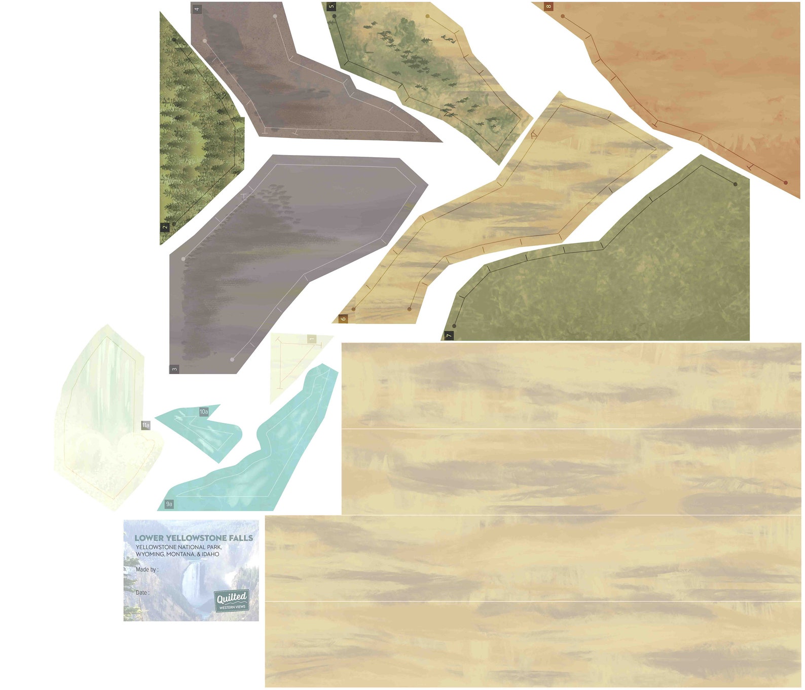 Yellowstone National Park Quilt-yellowstone Falls Quilt Fabric Kit - Etsy