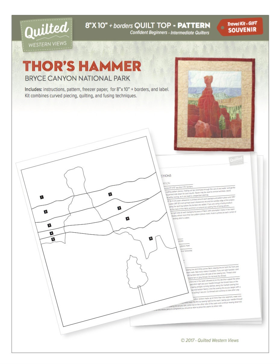 Bryce Canyon National Park Quilt-thor's Hammer PDF Quilt Pattern - Etsy