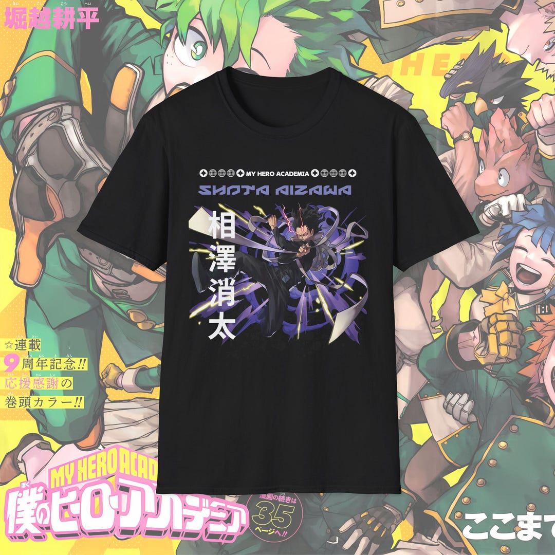 MHA Shota Aizawa, Erasure Hero: Eraser Head, Anime Inspired Graphic Tee ...