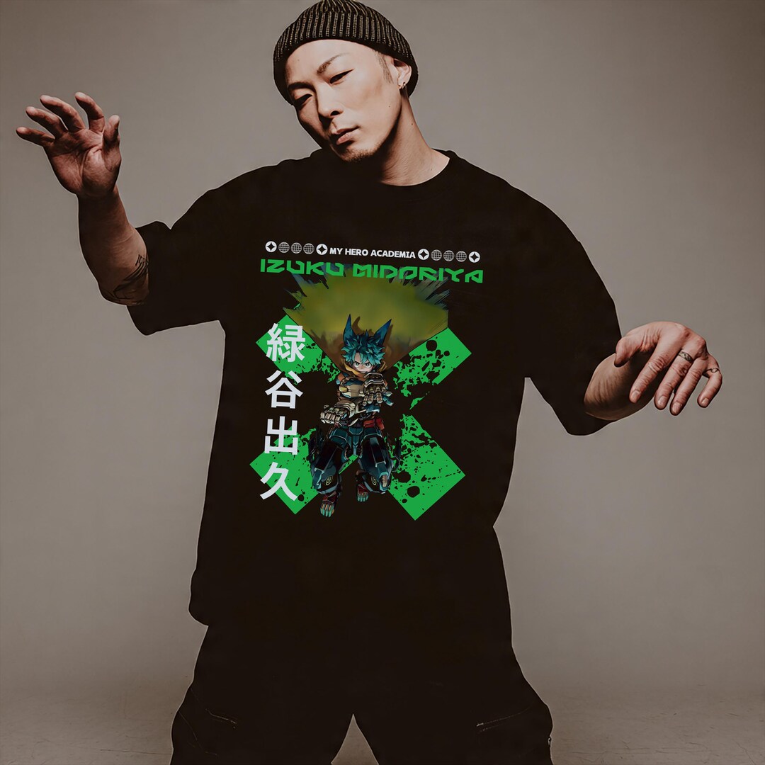 MHA Izuku Midoriya Anime Inspired Graphic Tee, Manga Fan Merch ...