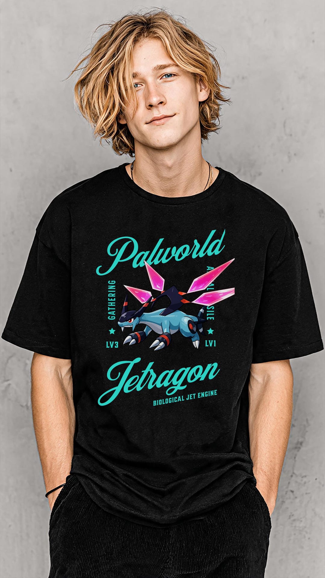 Jetragon Palworld Vintage Fan Merch, Gift for Poke Video Game Fan ...
